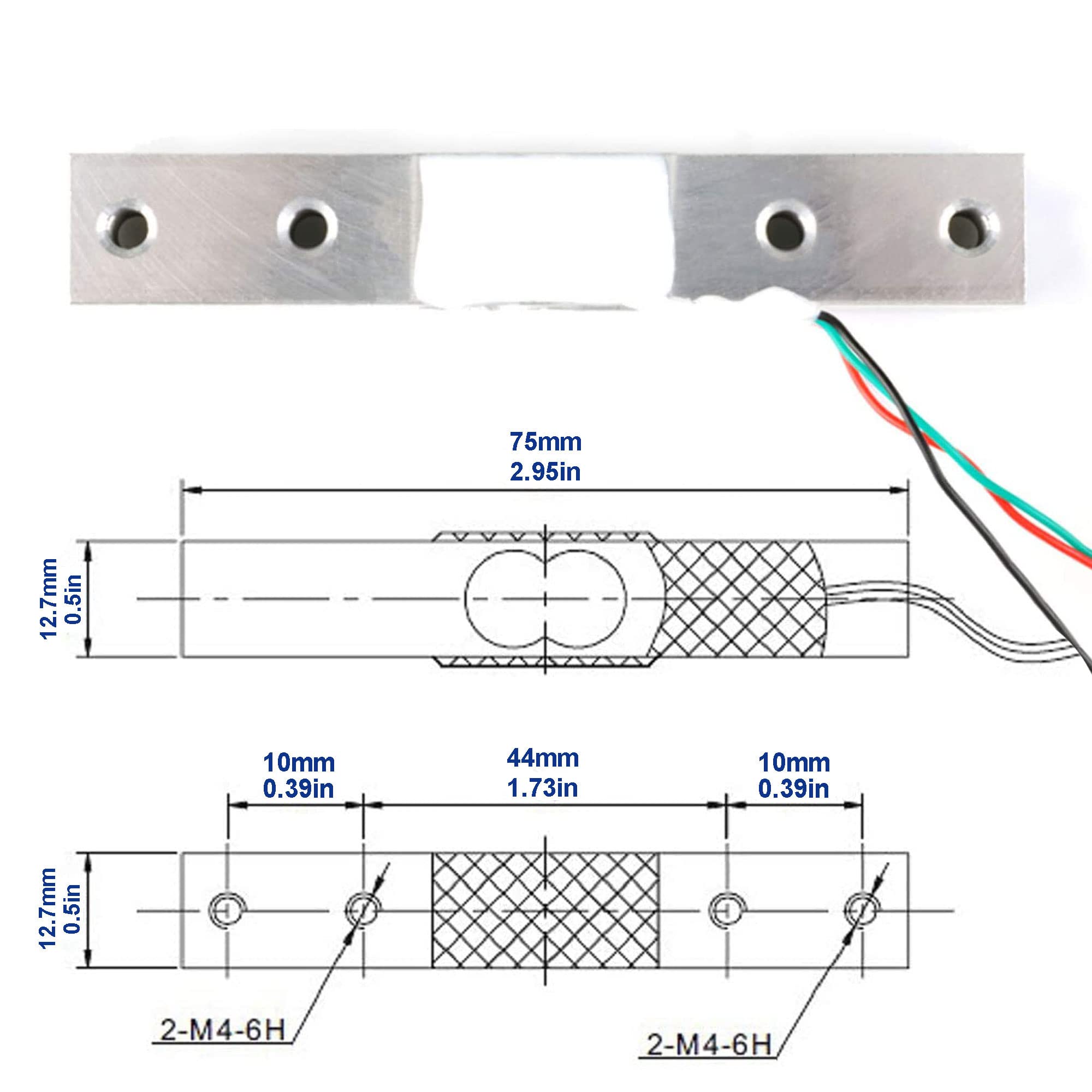ALAMSCN Digital Load Cell Weight Sensor + HX711 Weighing Breakout Board ...