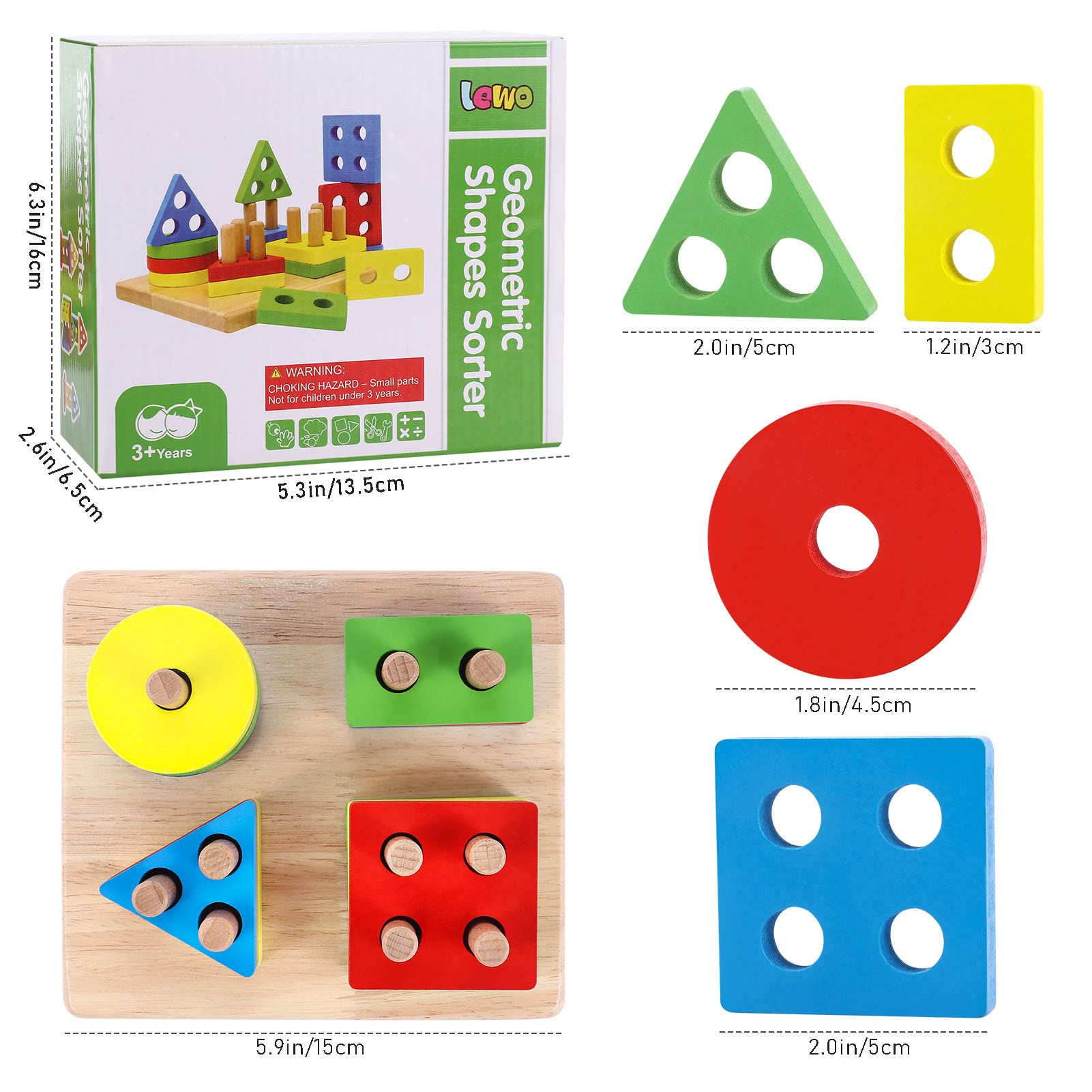 Mua Lewo Wooden Educational Toddler Toys for 3 4 5 Year Old Boys Girls ...