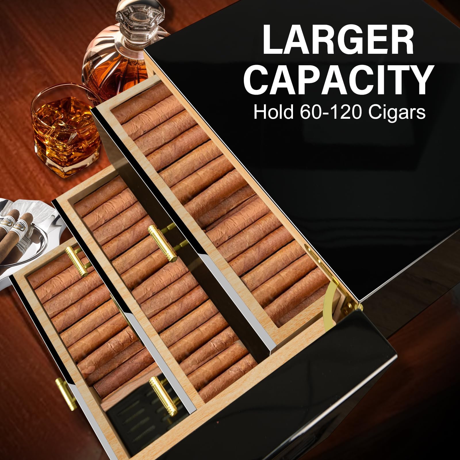 Mua Large Capacity Piano Paint Cigar Humidor Cabinet with Precision ...