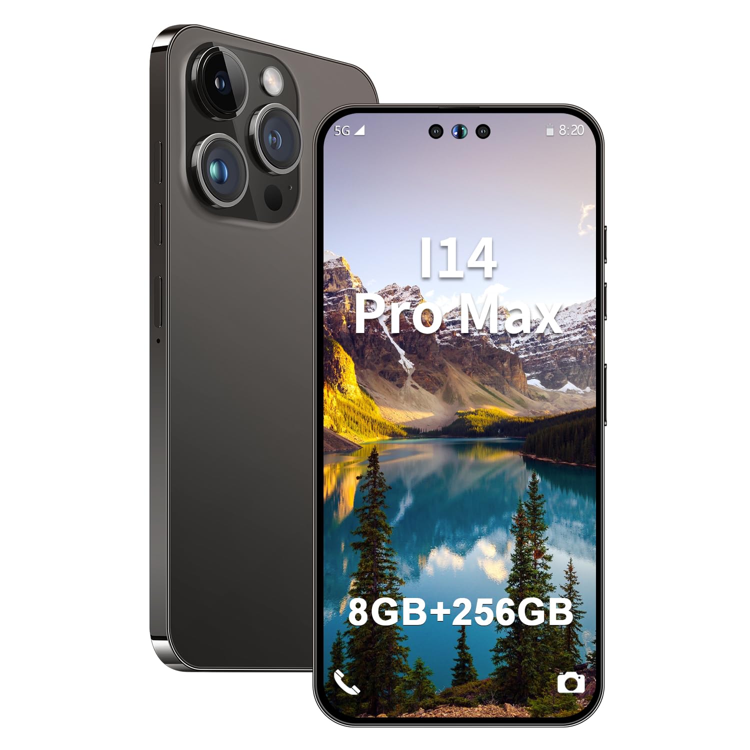 Unlocked Android Phone I14 ProMax Smartphone 8GB+256GB Cell Phone 24MP ...