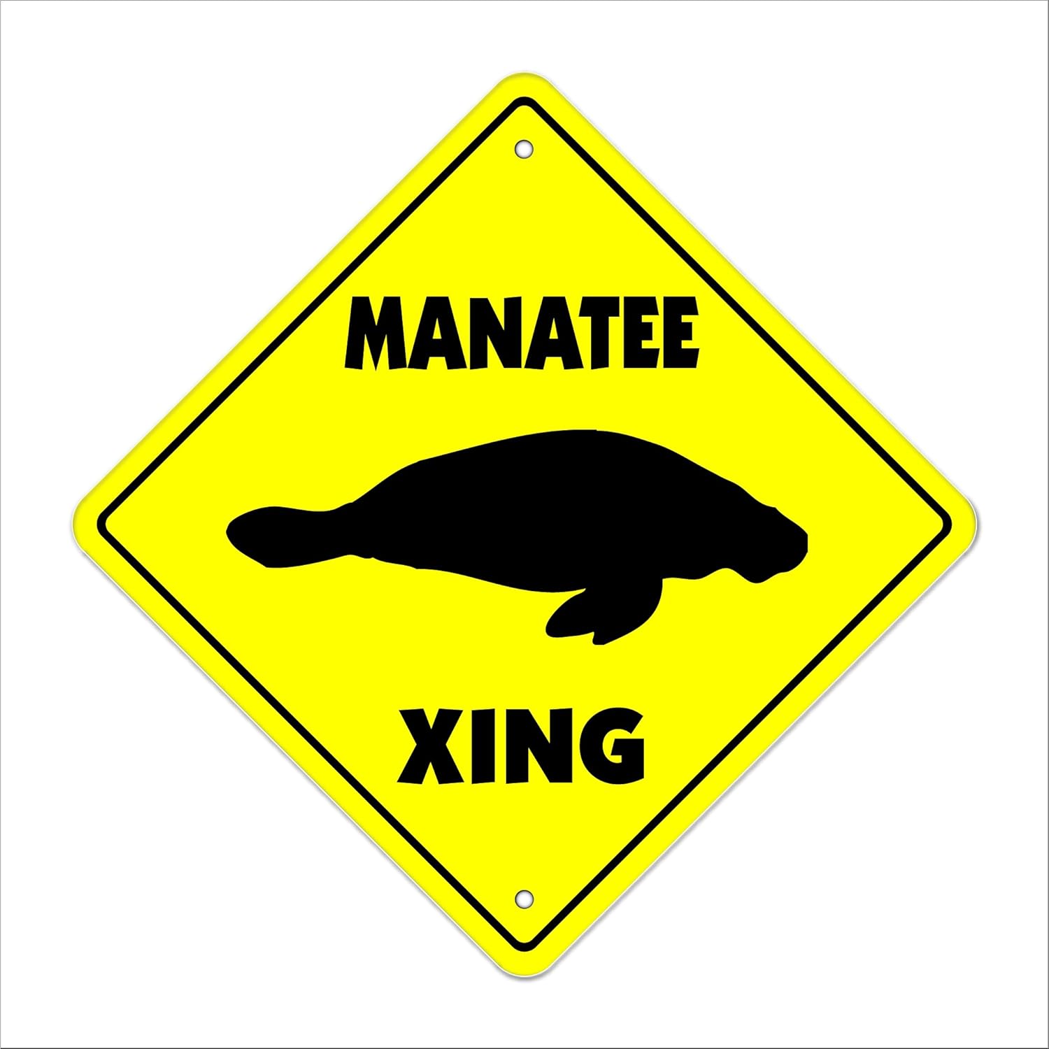 Amazon.com : Manatee Crossing Sign Zone Xing | Indoor/Outdoor | 12 ...