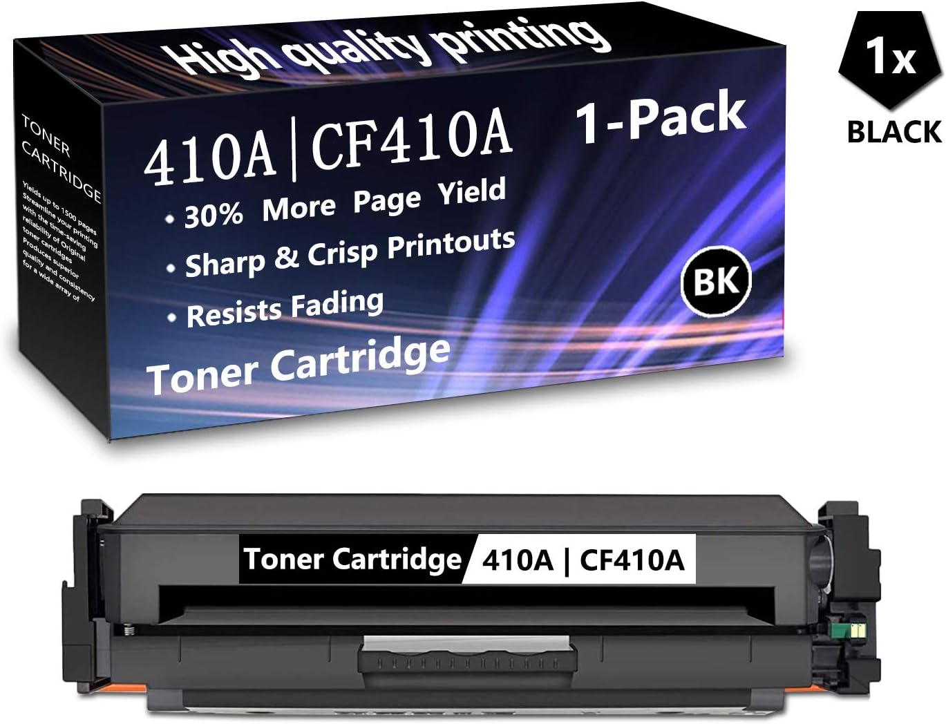 Amazon.com: 1 Pack (1 Black) 410A CF410A Compatible Toner Cartridge ...
