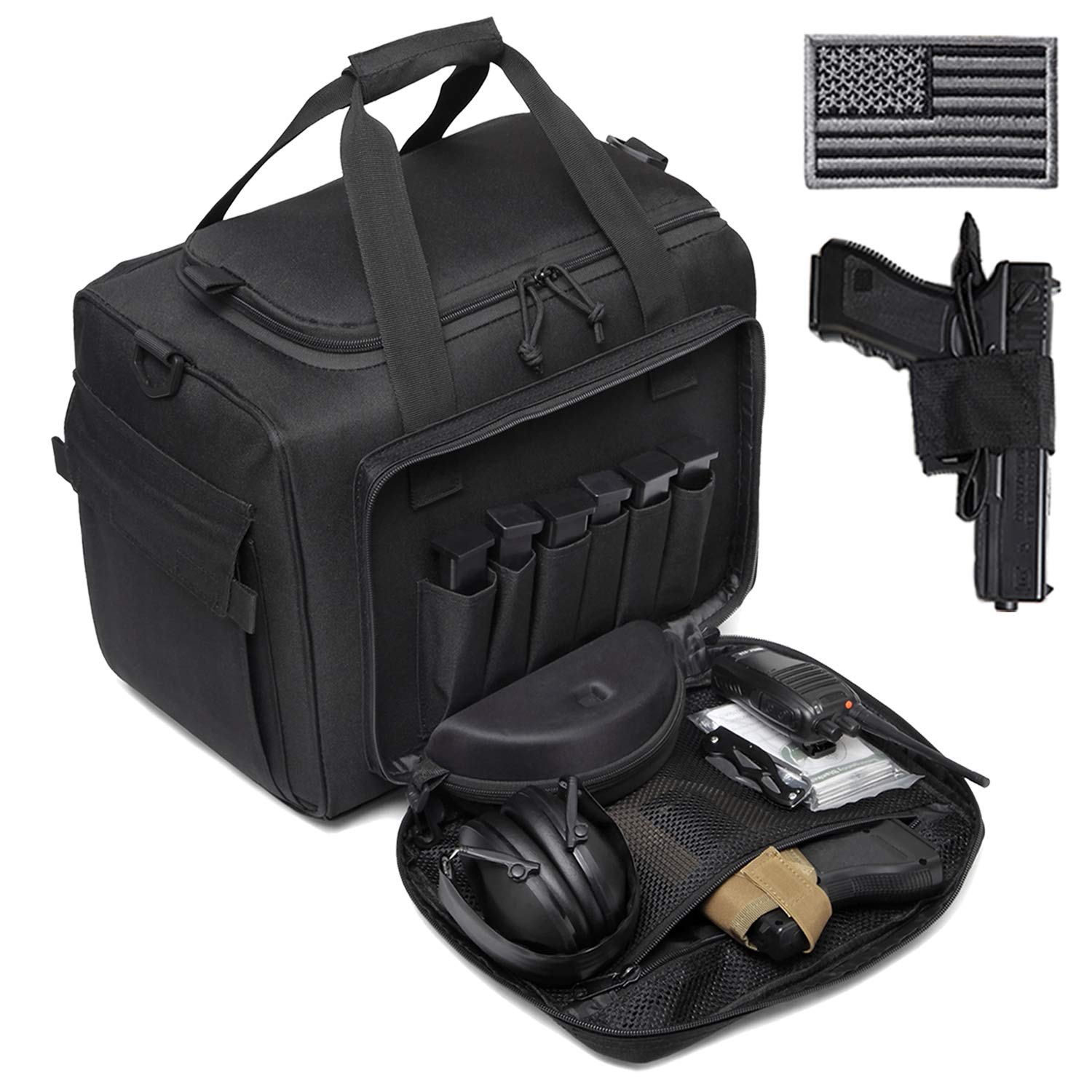 DBTAC Gun Case Bag Large | Tactical 4+ Pistol Bag Firearm Shooting Case ...