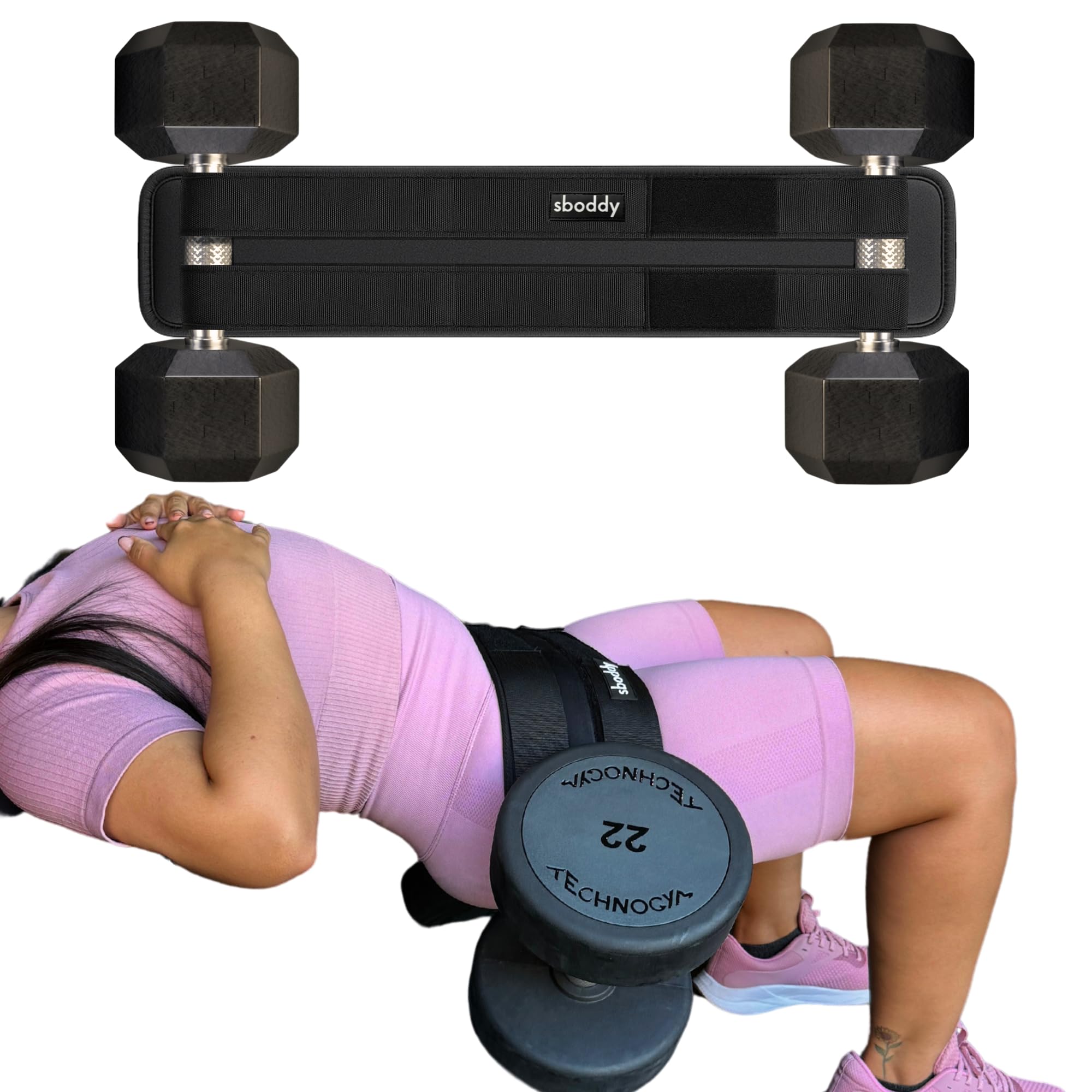 Hip Thrust Belt For Dumbbells Heavy, Kettlebells, Plates, & MAX LBS ...