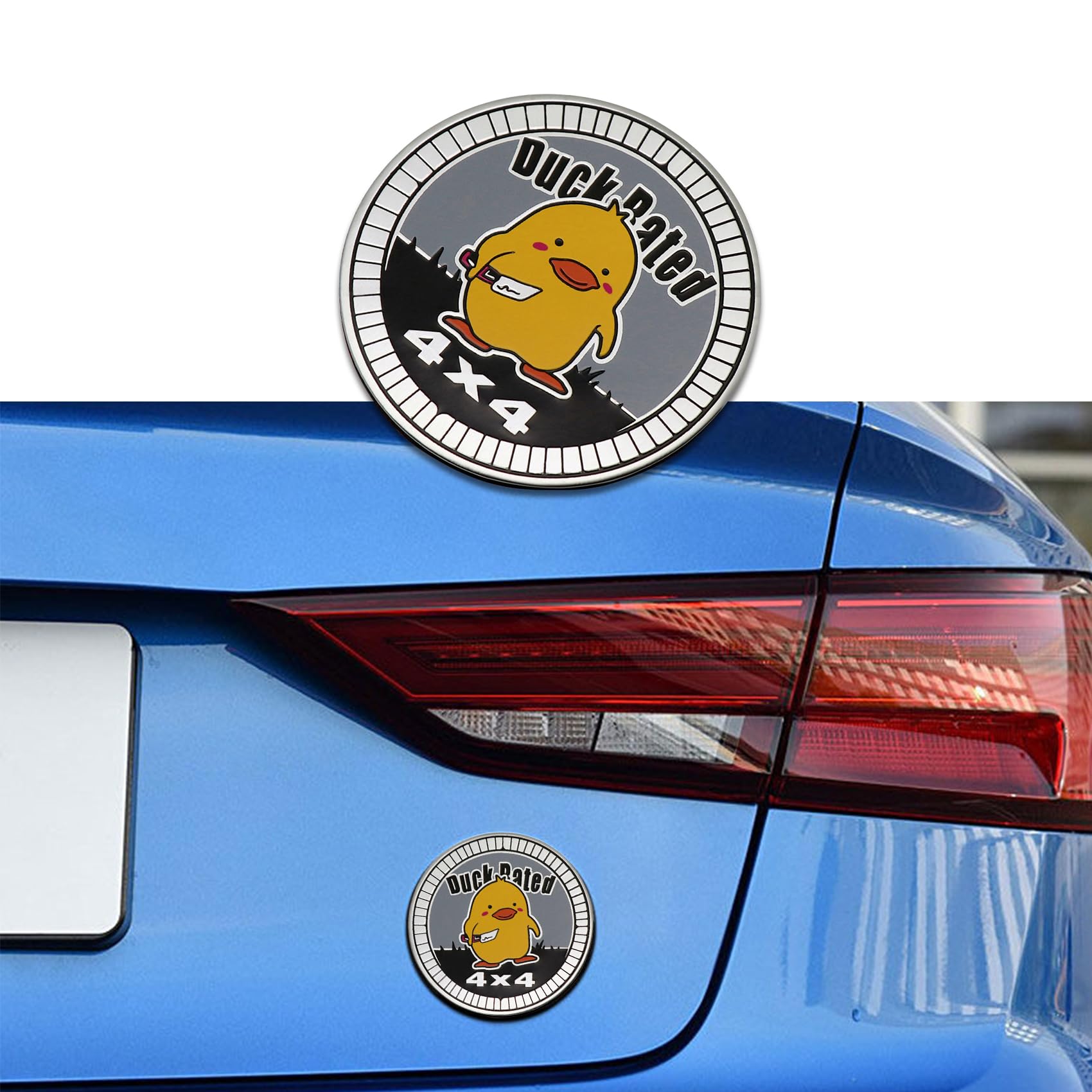 Mua 3D Car Badges Emblems, Duck Rated Emblem, 4 x 4 Metal Automotive ...