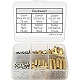 Amazon.com: Geekworm Raspberry Pi DIY Kit 132pcs M2.5 Series Hex Brass Spacer/Standoff + Nuts ...