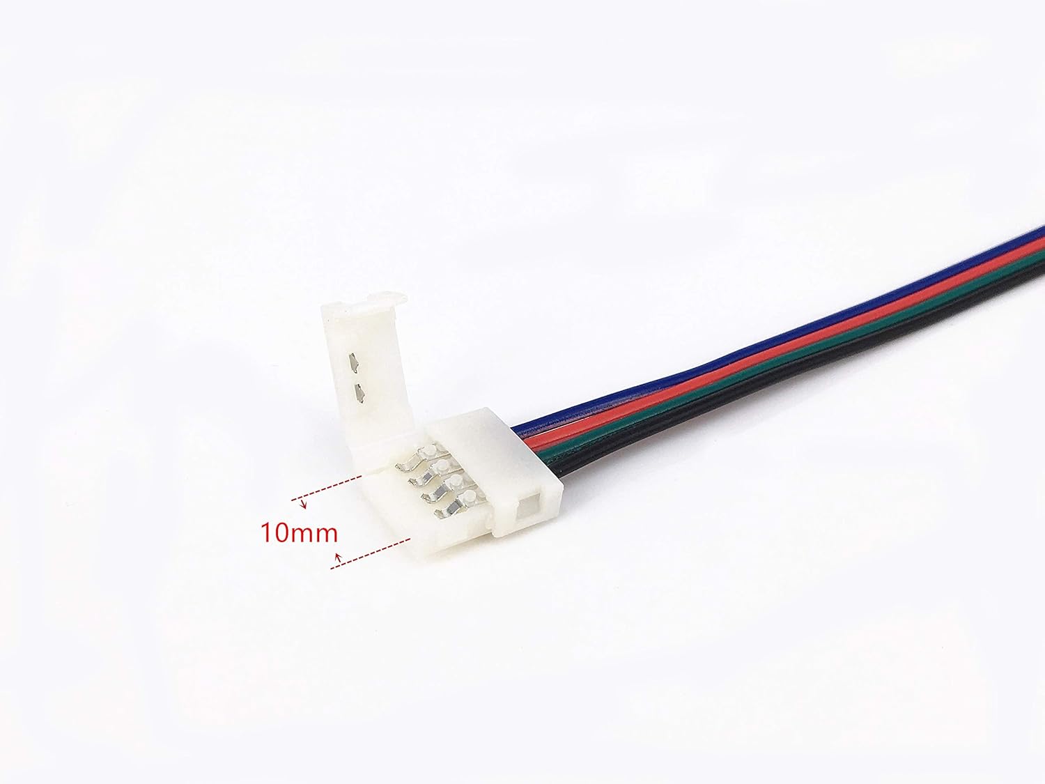 10 Pieces/Pack 4 pin RGB 10 mm LED Connection Strips to Strip Jumper ...