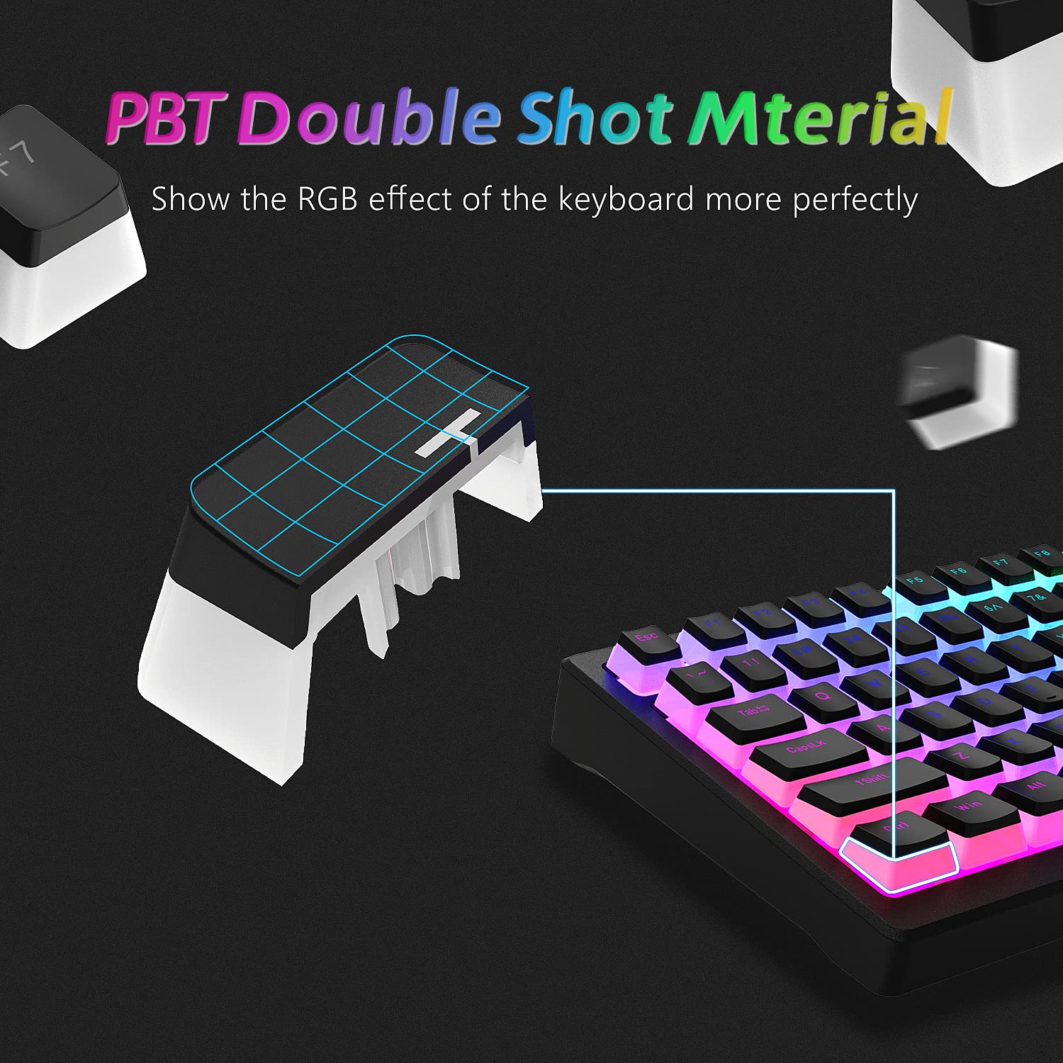 Mua Womier Pudding Keycaps, PBT Shine Through Keycaps 165 Keys Set ...