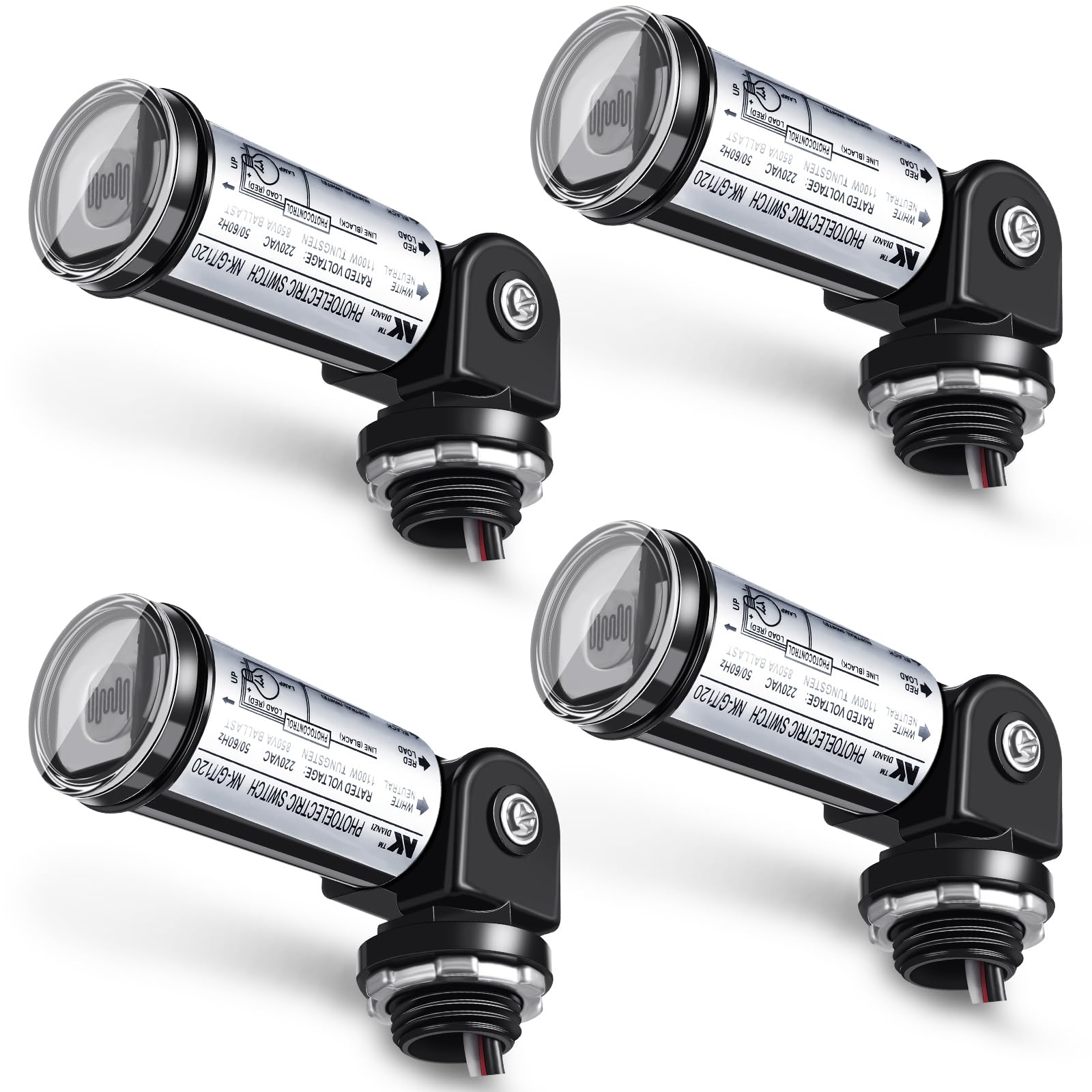 4 Pieces Dusk to Dawn Sensor for Outdoor Lighting Photocell Sensor ...