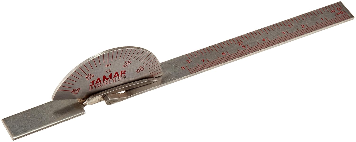 Jamar Stainless Steel Short Finger Goniometer, 6" (15cm), Professional ...