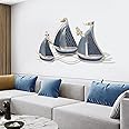 Amazon.com: HUYRIYN Nautical Metal Wall Art, Sailboat Wall Sculptures ...