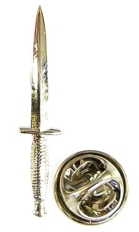 Royal Marines Commando Dagger Lapel Pin Badge Silver Plated: Amazon.co ...