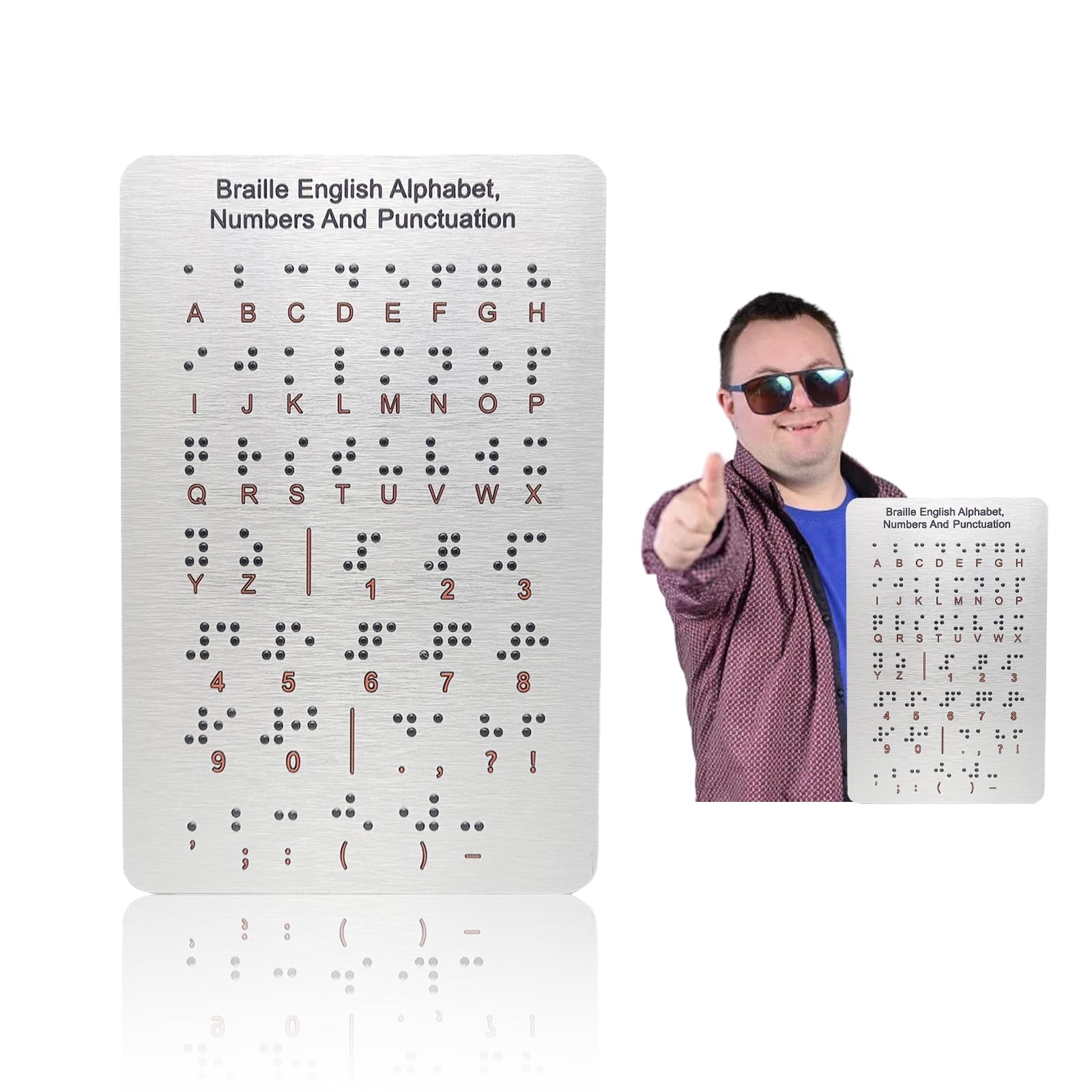 YAFIYGI Braille For Beginners Alphabet Board With Raised Dots Learning ...