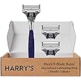 Amazon.com: Harry's Razors for Men, 1 Handle (Chrome Edition) and 3 Razor Blade Refills with ...