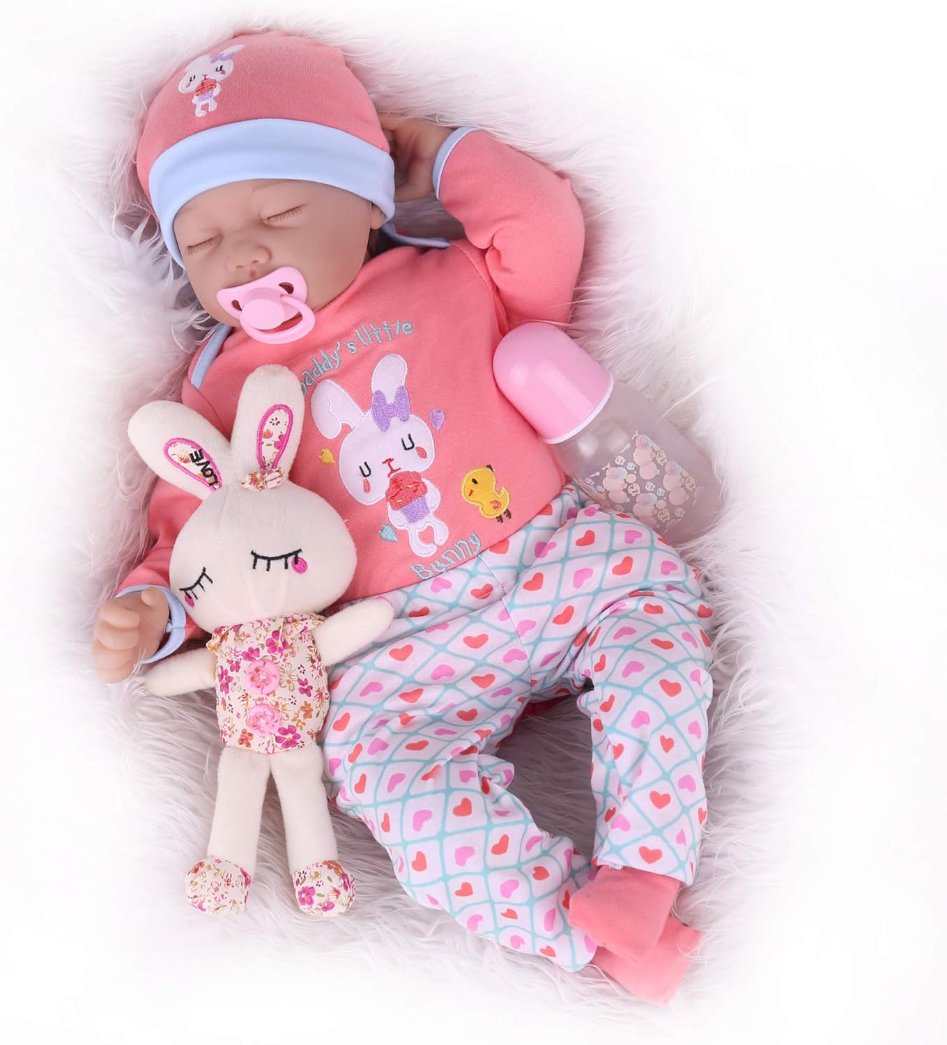 Amazon.com: Kaydora Sleeping Reborn Baby Doll, 22 inch Lifelike Newborn ...