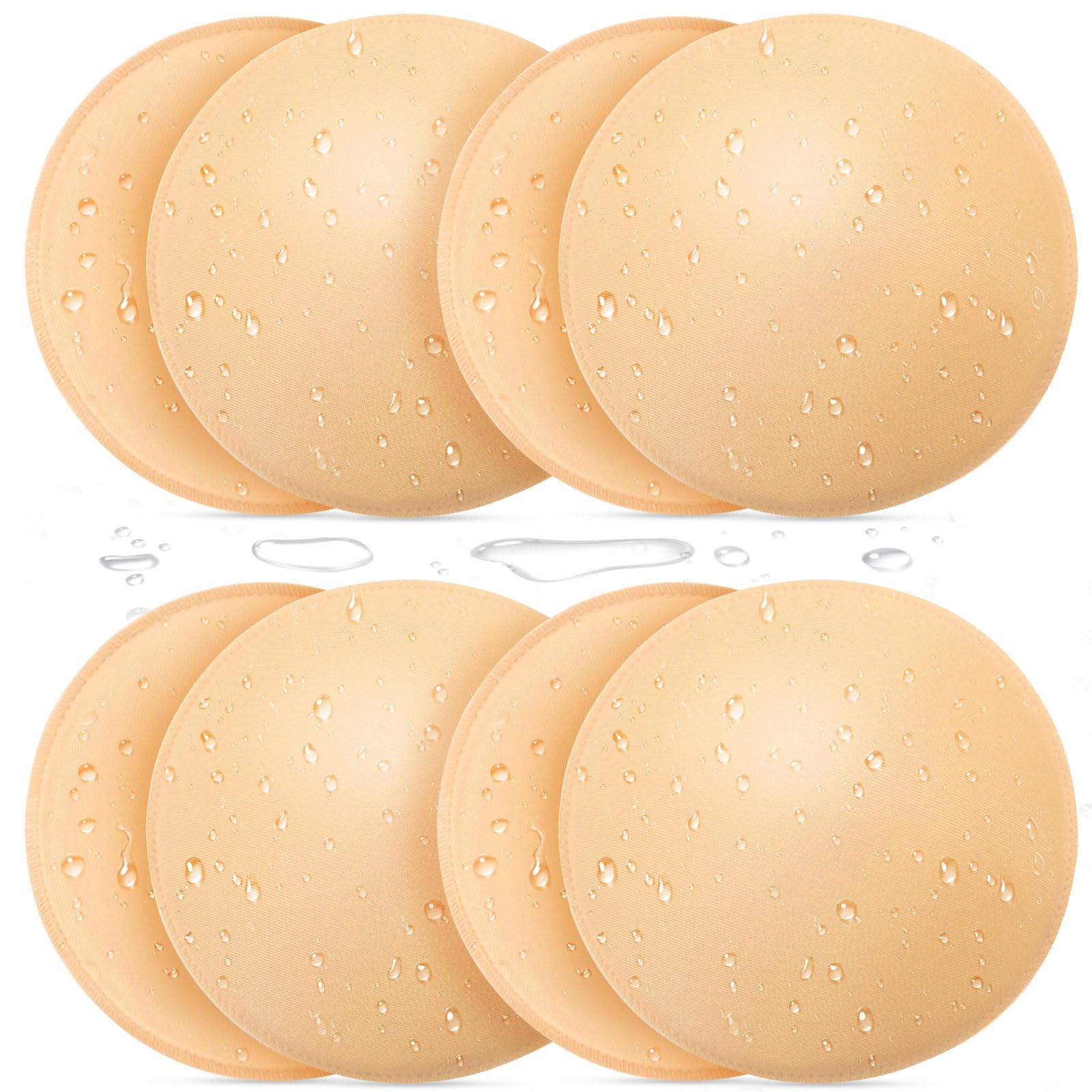 KSang Waterproof Bathing Suit Inserts 4 Pairs, Round Swimsuit Pads ...