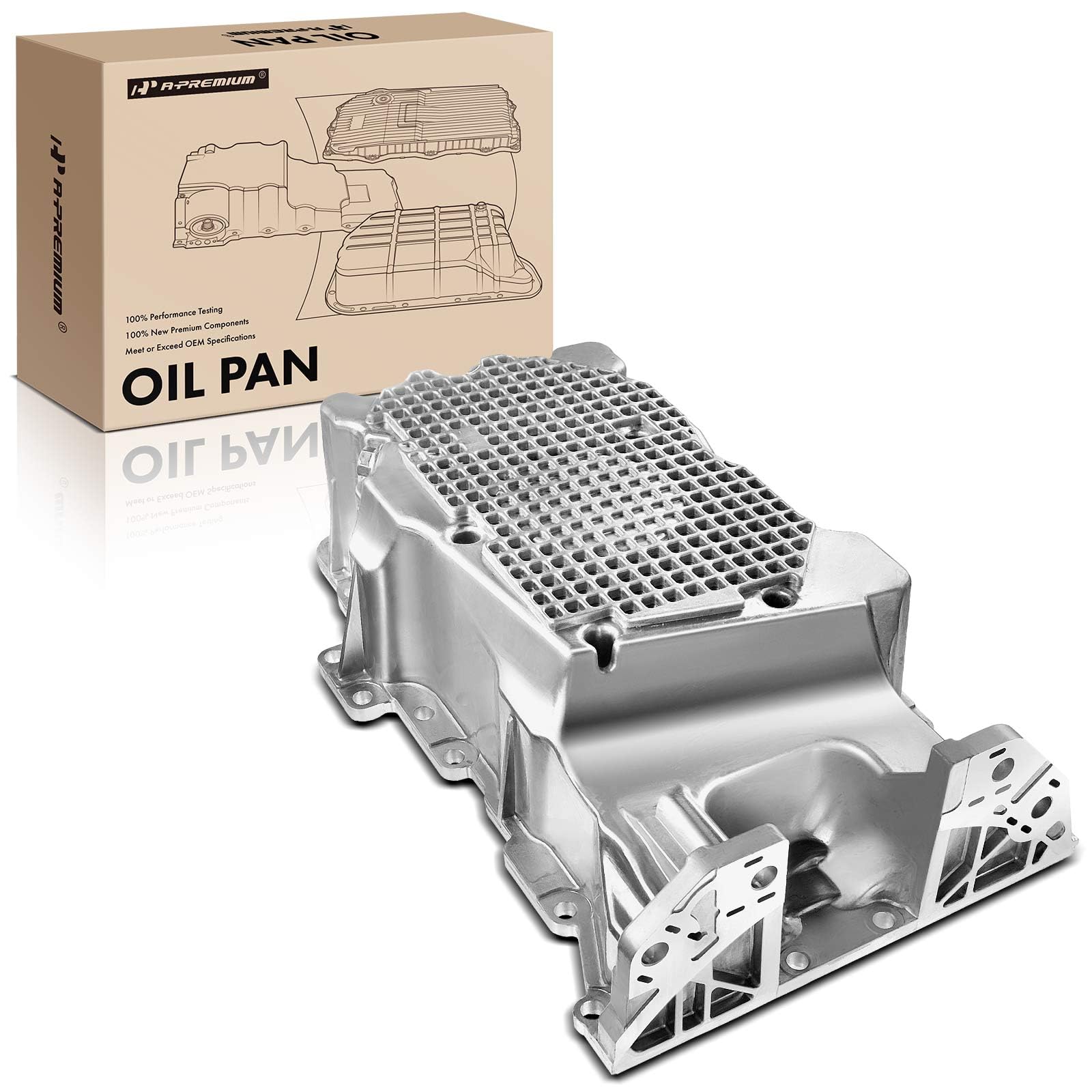 A-Premium Lower Engine Oil Pan Sump with Drain Plug Compatible with ...