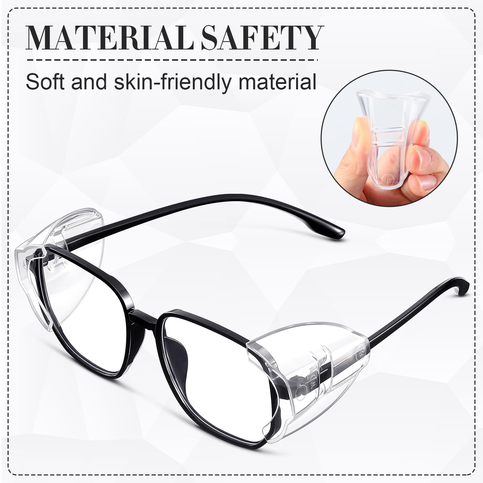 Mua Tellegloww 60 Pairs Clear Safety Glasses Side Shields for ...