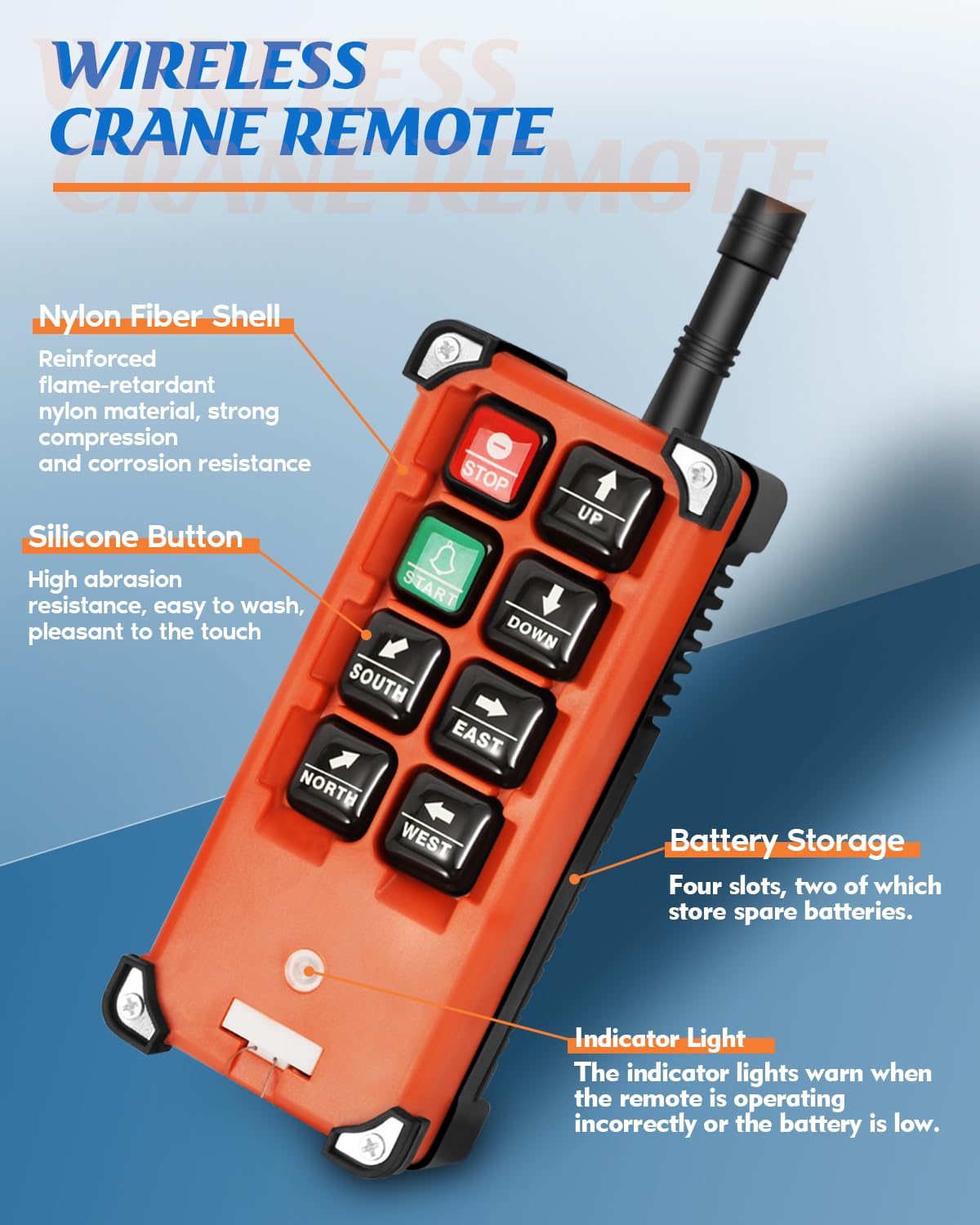 Mua FAHKNS Wireless Industrial Crane Remote Control 8 Button Switch DC ...