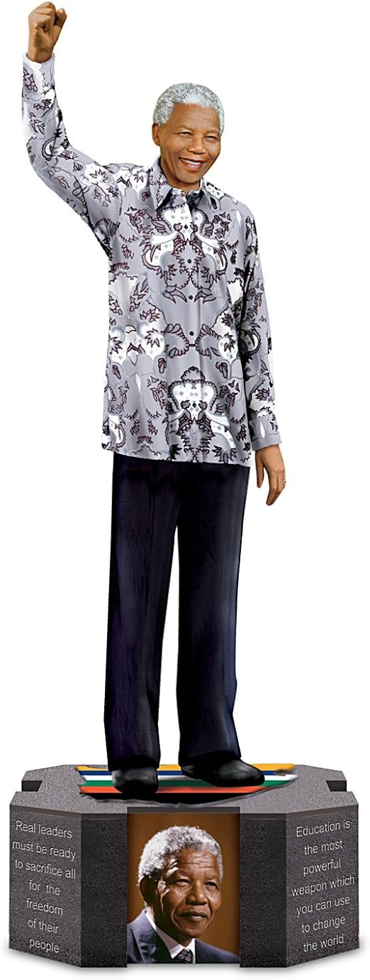 Nelson Mandela Commemorative Sculpture with Inspirational Base, Quotes ...