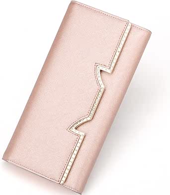 Amazon.com: FOXER Women Leather Wallet Trifold Wallet Long Clutch ...