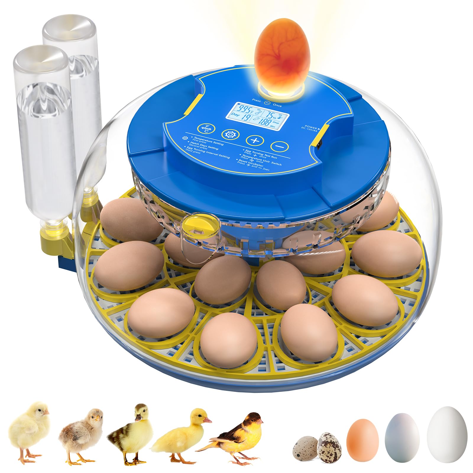 NyPots 18 Egg Incubators for Hatching Eggs with Temperature Control ...