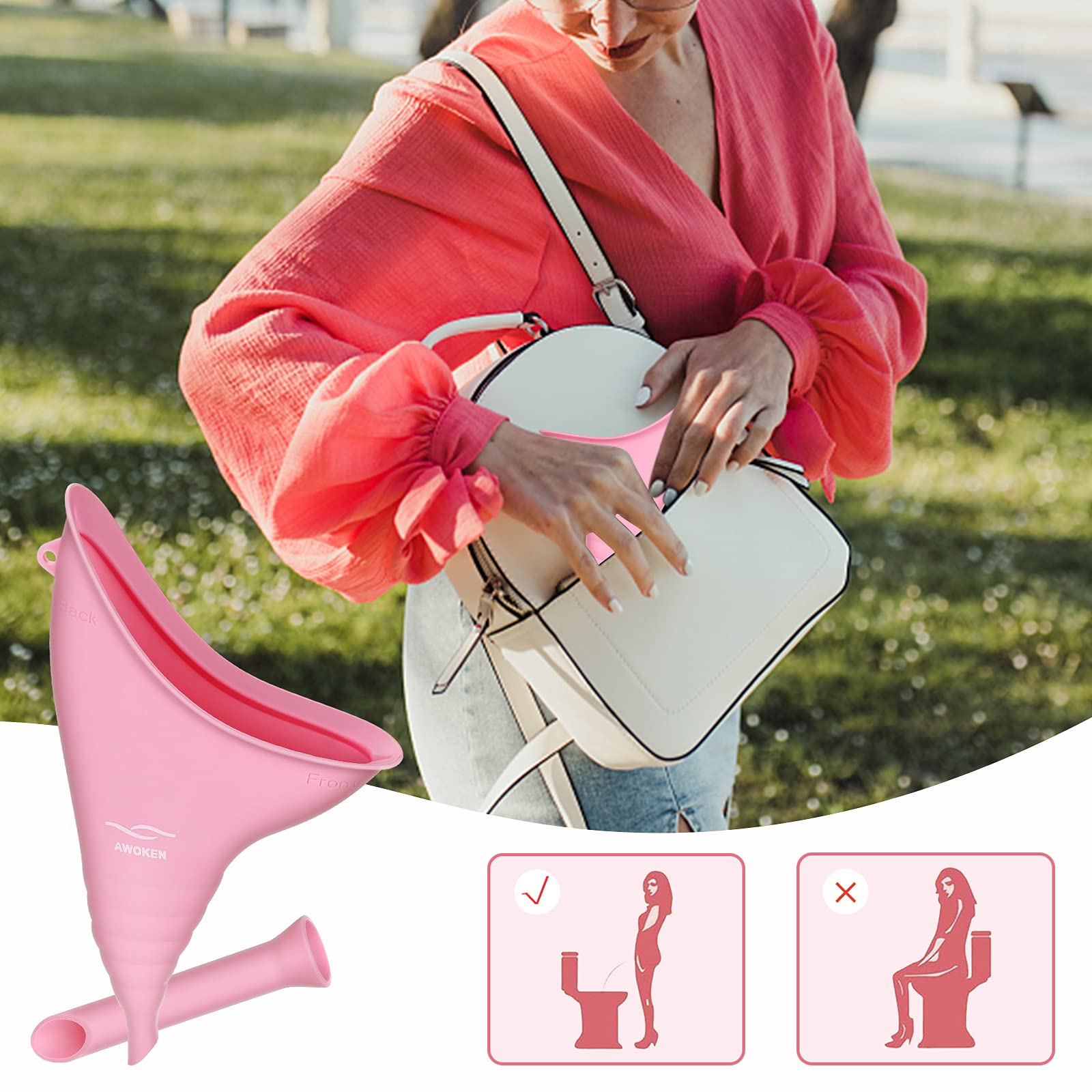 Mua Female Urination Device,Reusable Female Urinal Silicone Women Pee ...