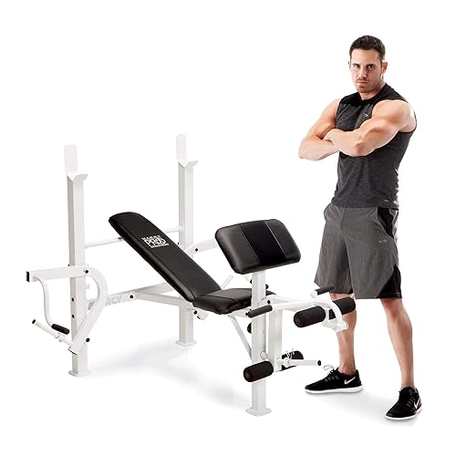 MARCY Diamond Elite Classic Multipurpose Workout Lifting Weight Bench ...