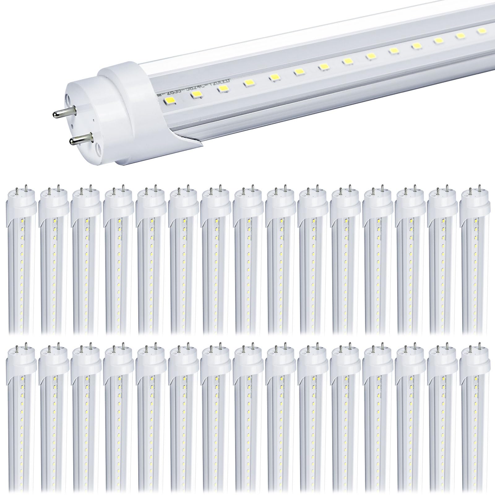 Ghiuop 30-Pack T8 LED Bulbs 4 Foot Tube Light, 4ft LED Shop Garage ...