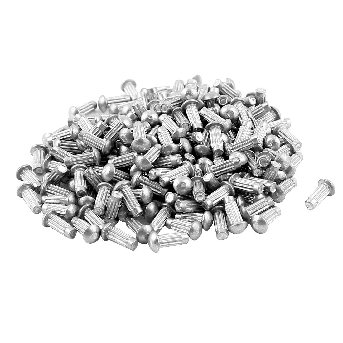 Uxcell A15091700ux0635 200 Pcs 1 8 X 5 16 Aluminum Round Head Solid uxcell-a15091700ux0635-200-pcs-1-8-x-5-16-aluminum-round-head-solid