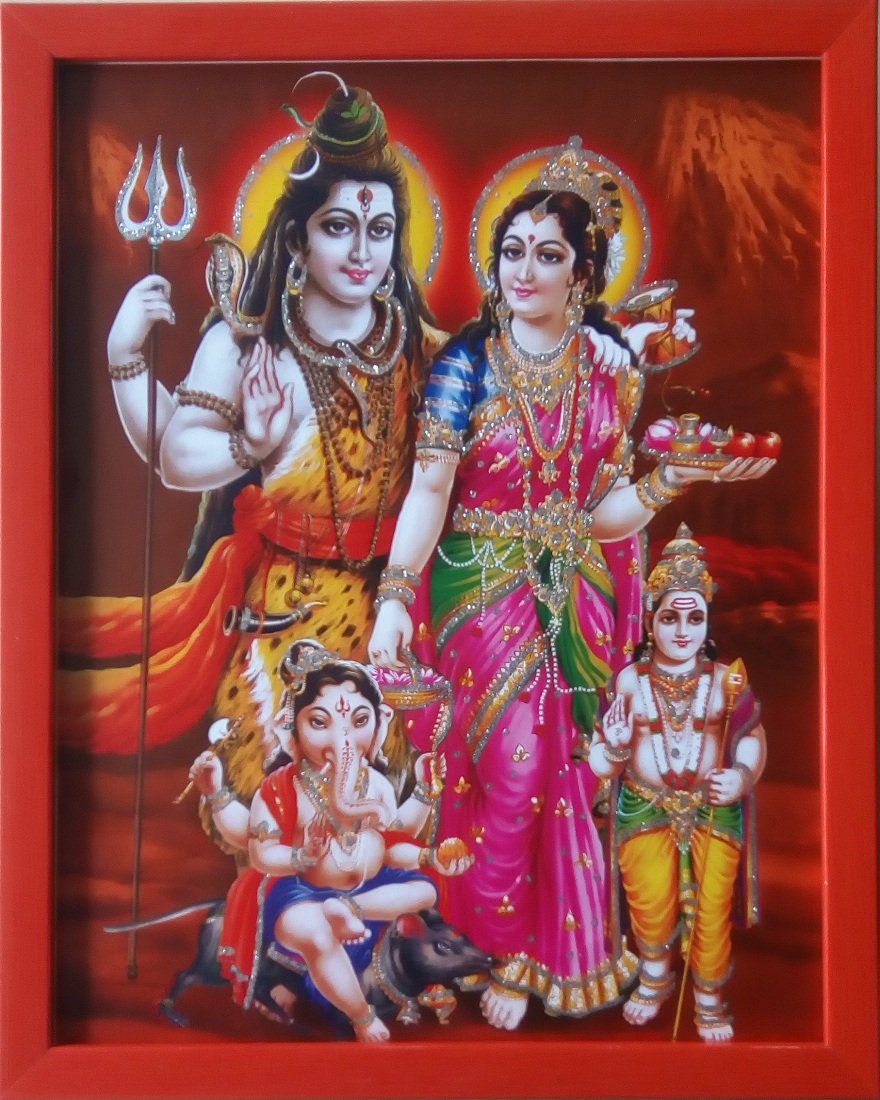 Shree Handicraft Shiv Family Shiv Ji Photo Frame Home Decorative ...