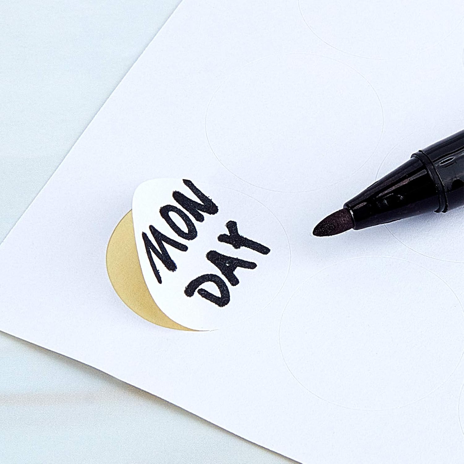 10 Sheets Printable Round Stickers A4 White Circular Stickers Pricing ...