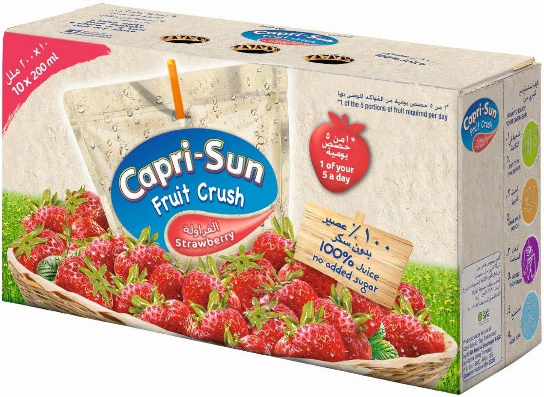 Capri-Sun Strawberry Fruit Crush - Pack of 10 Pieces (10 x 200ml): Buy ...
