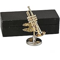 Amazon.com - Dselvgvu Copper Miniature Trombone with Stand and Case Mini Musical Instrument ...
