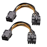 Amazon.com: GINTOOYUN 2-Pack PCIE 6 Pin Male to 8 Pin (6+2) Male GPU ...