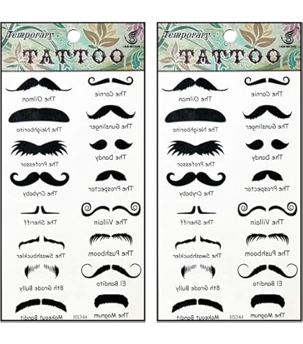 Fake Mustache Tattoos Grandpa's Fake Mustache Self Adhesive False
