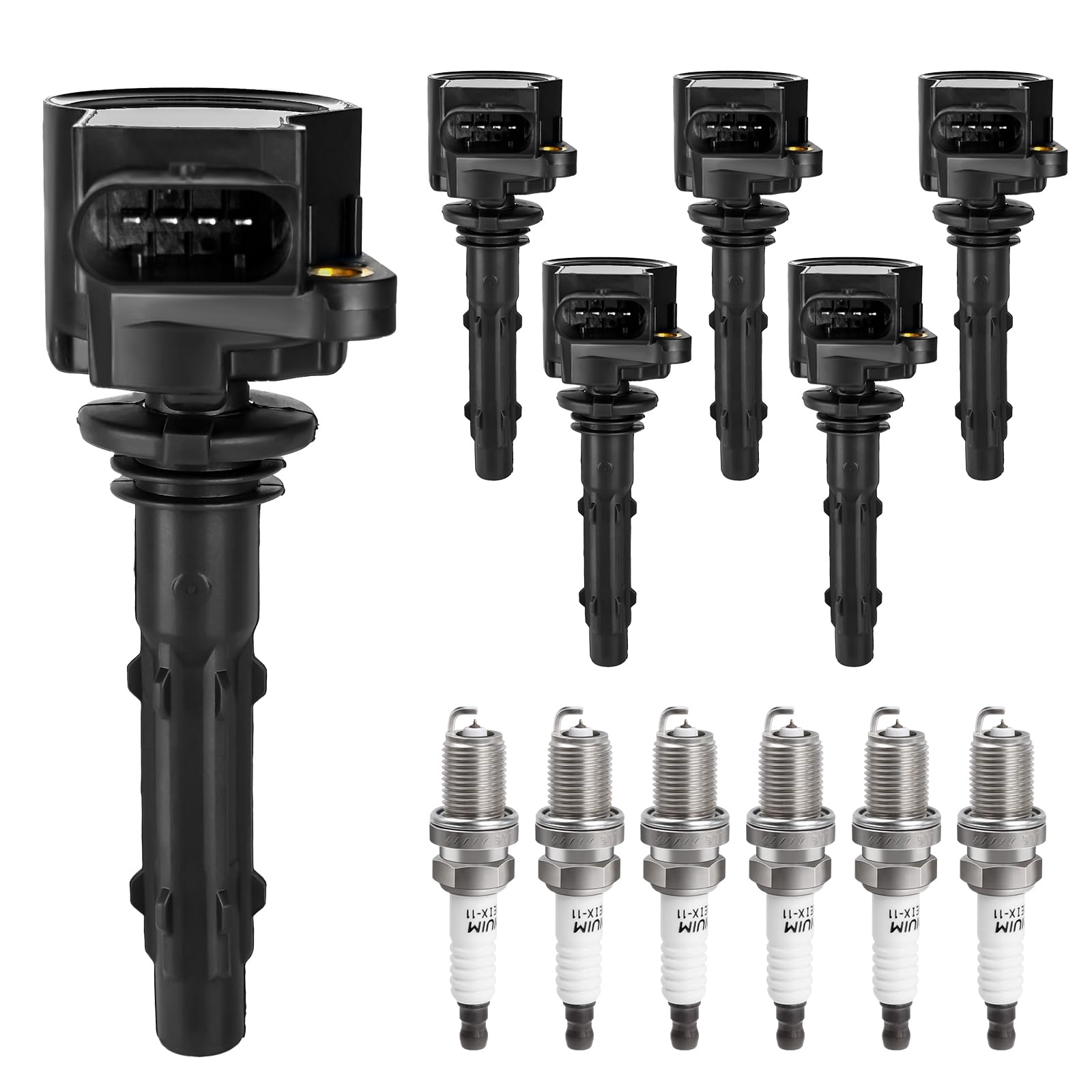 Ignition Coils Pack and Spark Plugs fit for V6 3.0 3.5 Mercedes Benz ...