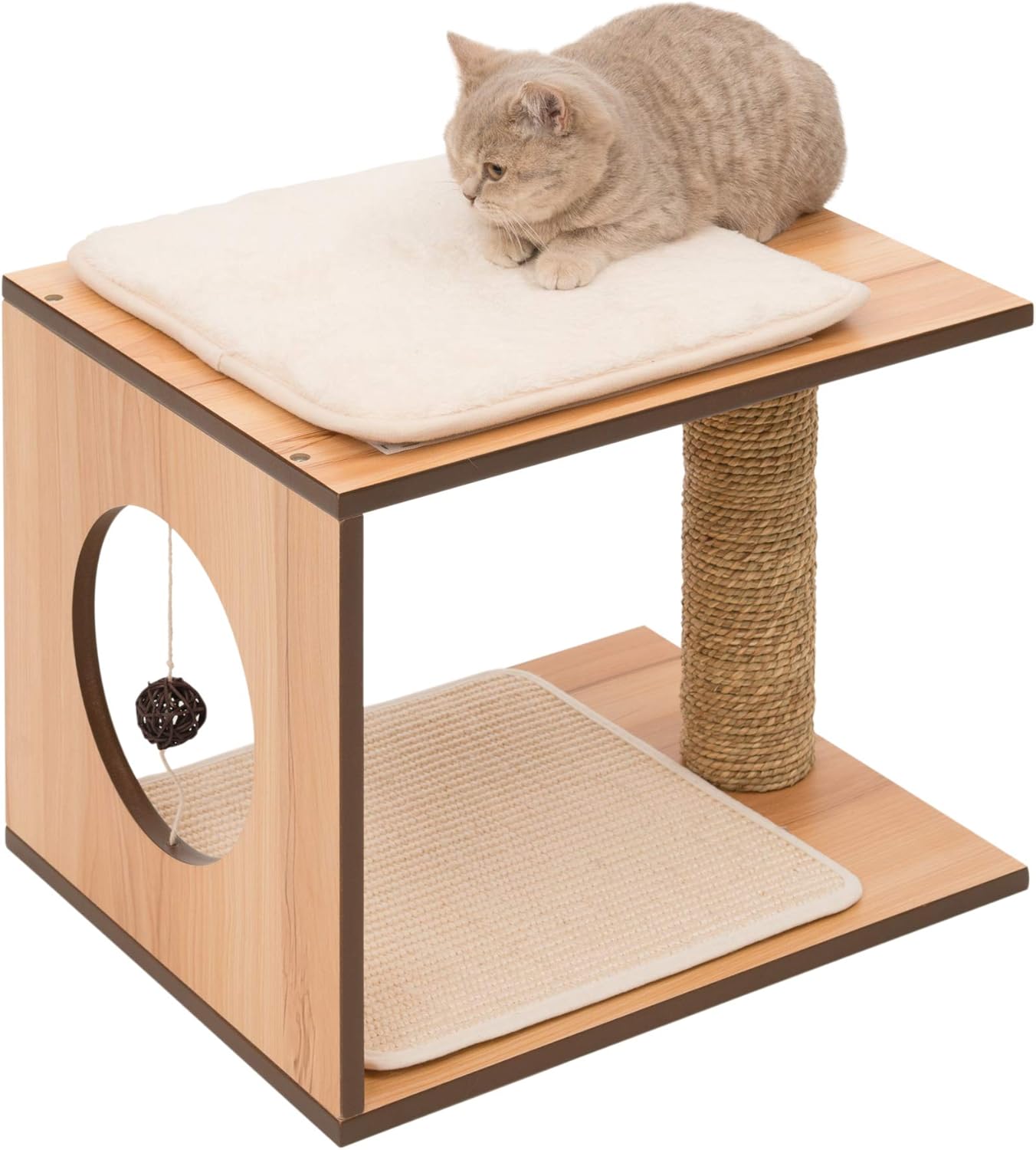 Vesper V-Stool Cat Tree, Walnut – BigaMart
