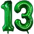 Amazon.com: Dark Green 13 Number Balloons, 40 Inch Giant Number 13 ...