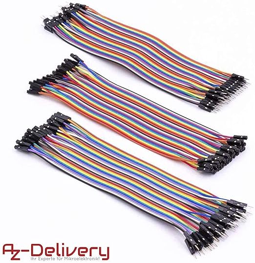 AZDelivery ⭐⭐⭐⭐⭐ 3 x 40 Pieces Jumper Wire Cables M2M / F2M / F2F for ...