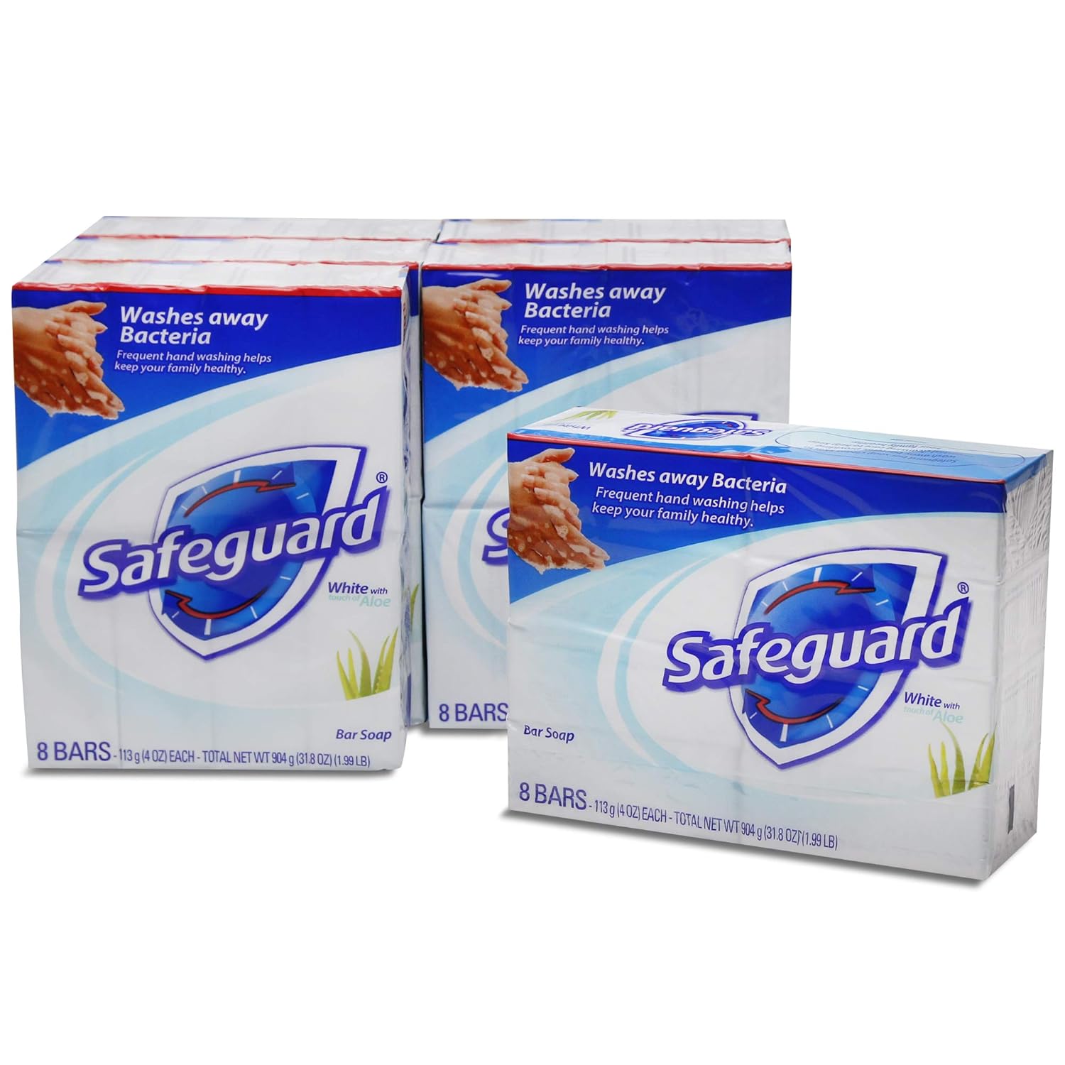 Amazon.com : Safeguard White Soap, 4 Oz Ea. - 6 Packs x 8 Count, 48 ...
