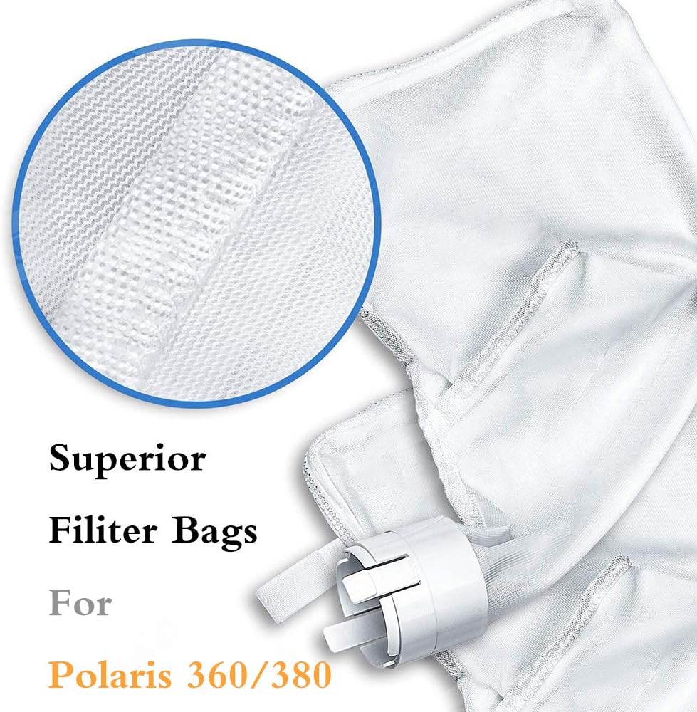 HITECHLIFE 2 Pack Swimming Pool Filter Bag,Pool Vacuum Cleaning Mesh ...