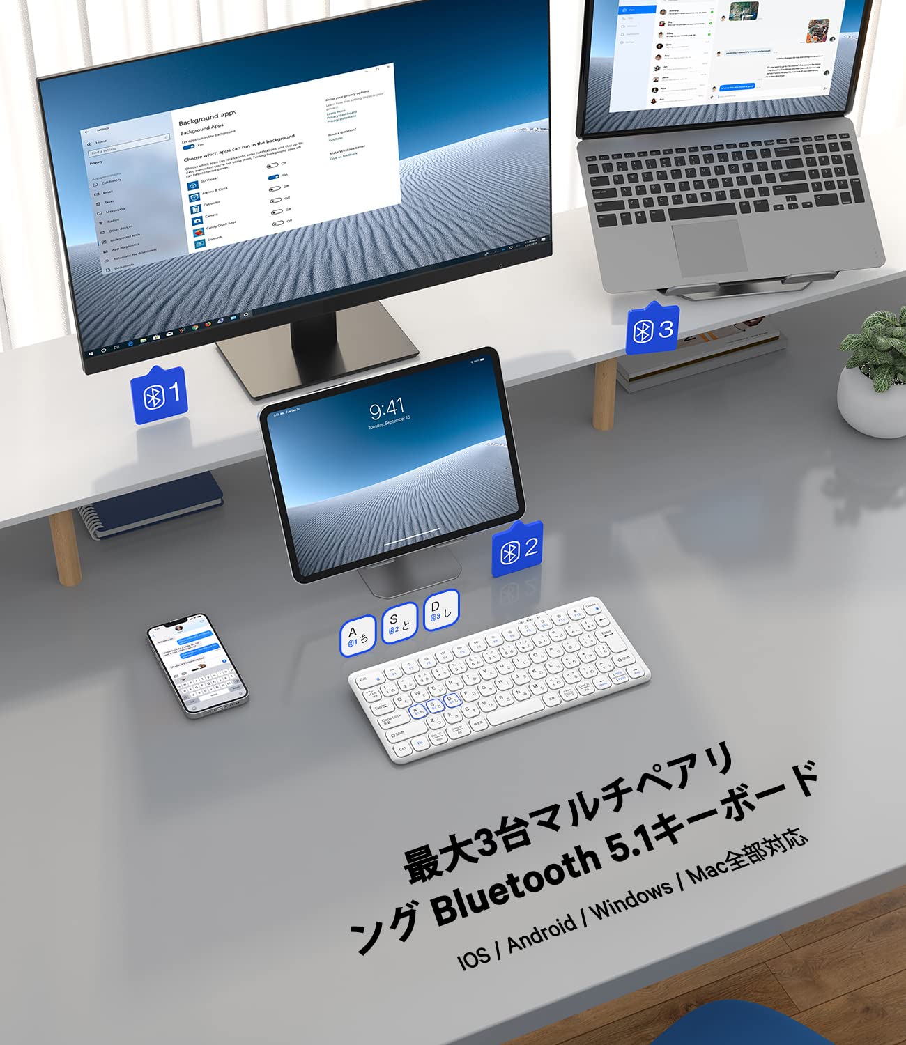 Mua Earto Keyboard, Bluetooth Multi-Pairing, Wireless Keyboard, JIS ...