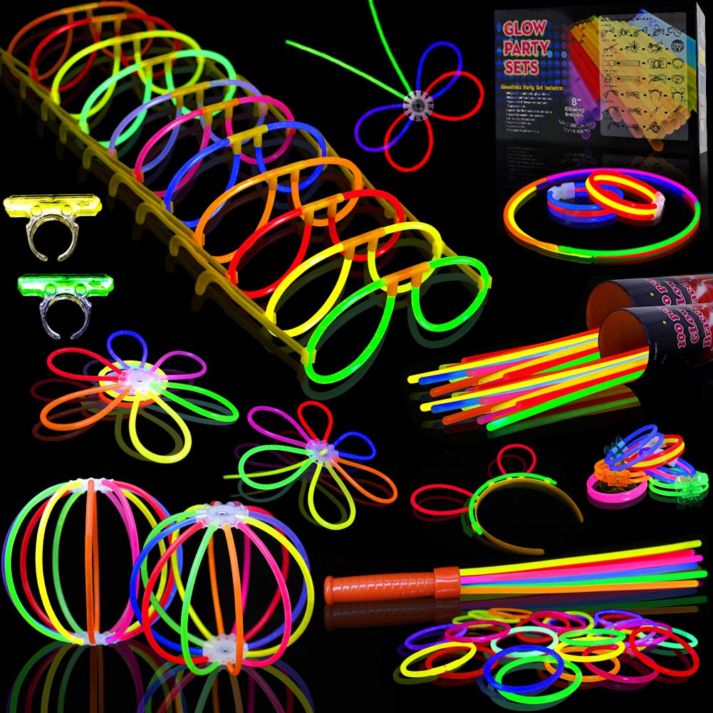 Myamy Glow Sticks Bulk 200 8'' Glowsticks 466Pcs 7 Colours for Kids | eBay
