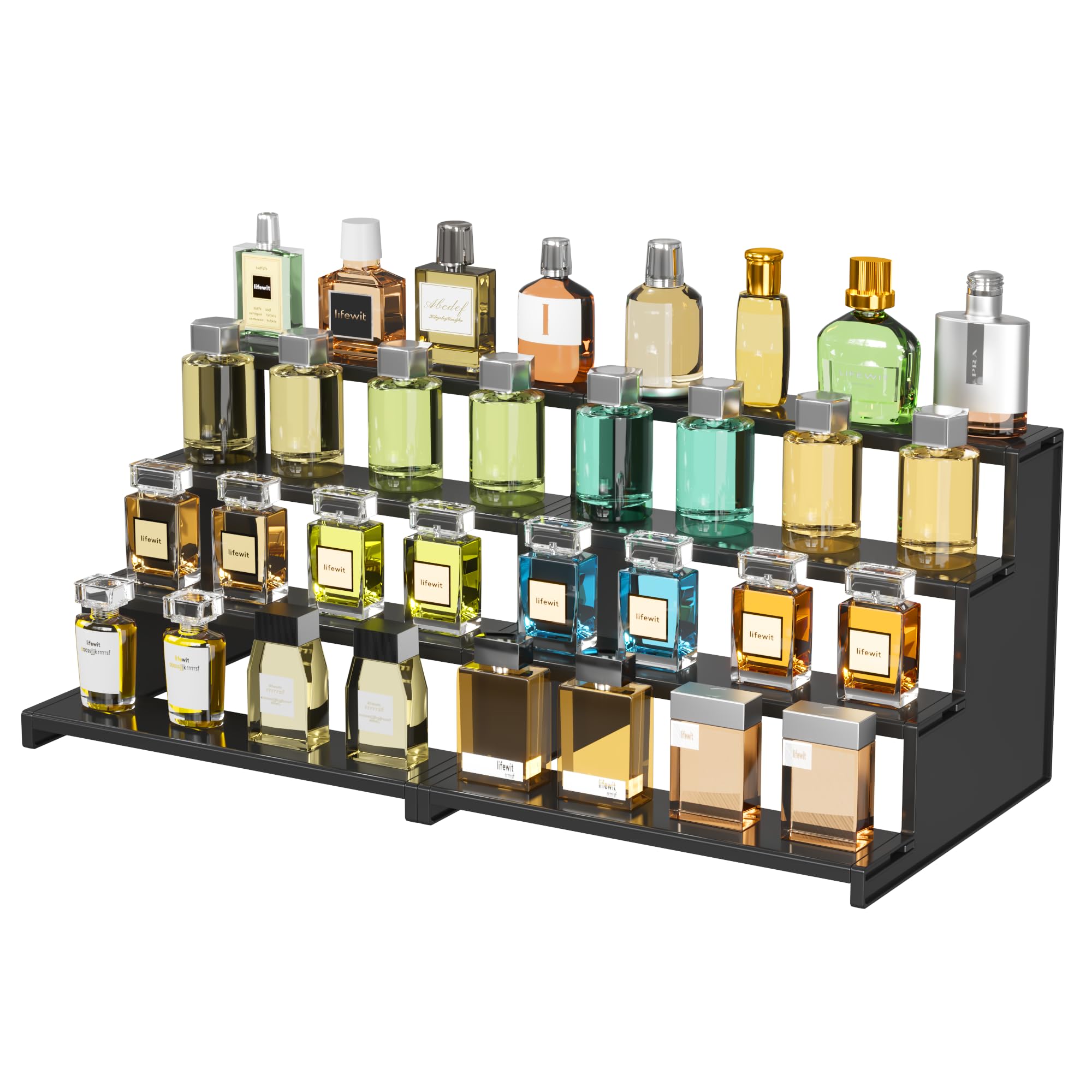 Lifewit Plastic 12 Inch Dark Cologne Stand, Step Perfume Organizer ...