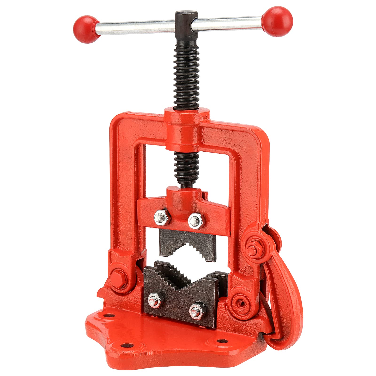 NINGWAAN Forged Pipe Vise, Pipe Vice Bench Yoke Vise, Heavy Duty Cast ...