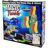 Magic Tracks 220-Piece Glow-in-the-dark Racetrack and Car Play Set ...