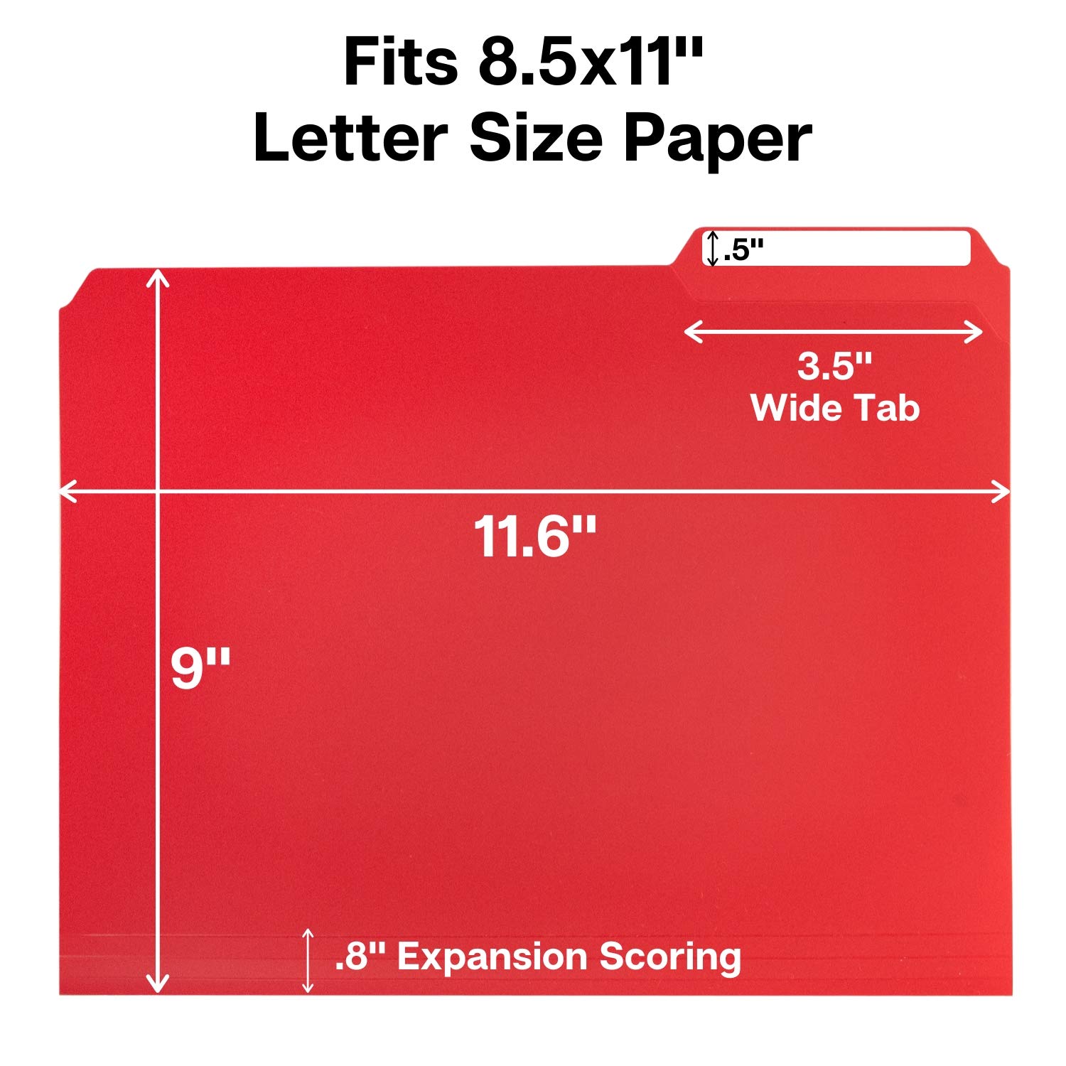 Mua Dunwell Plastic Colored File Folders - (6 Pack), Sturdy 1/3 Tab ...
