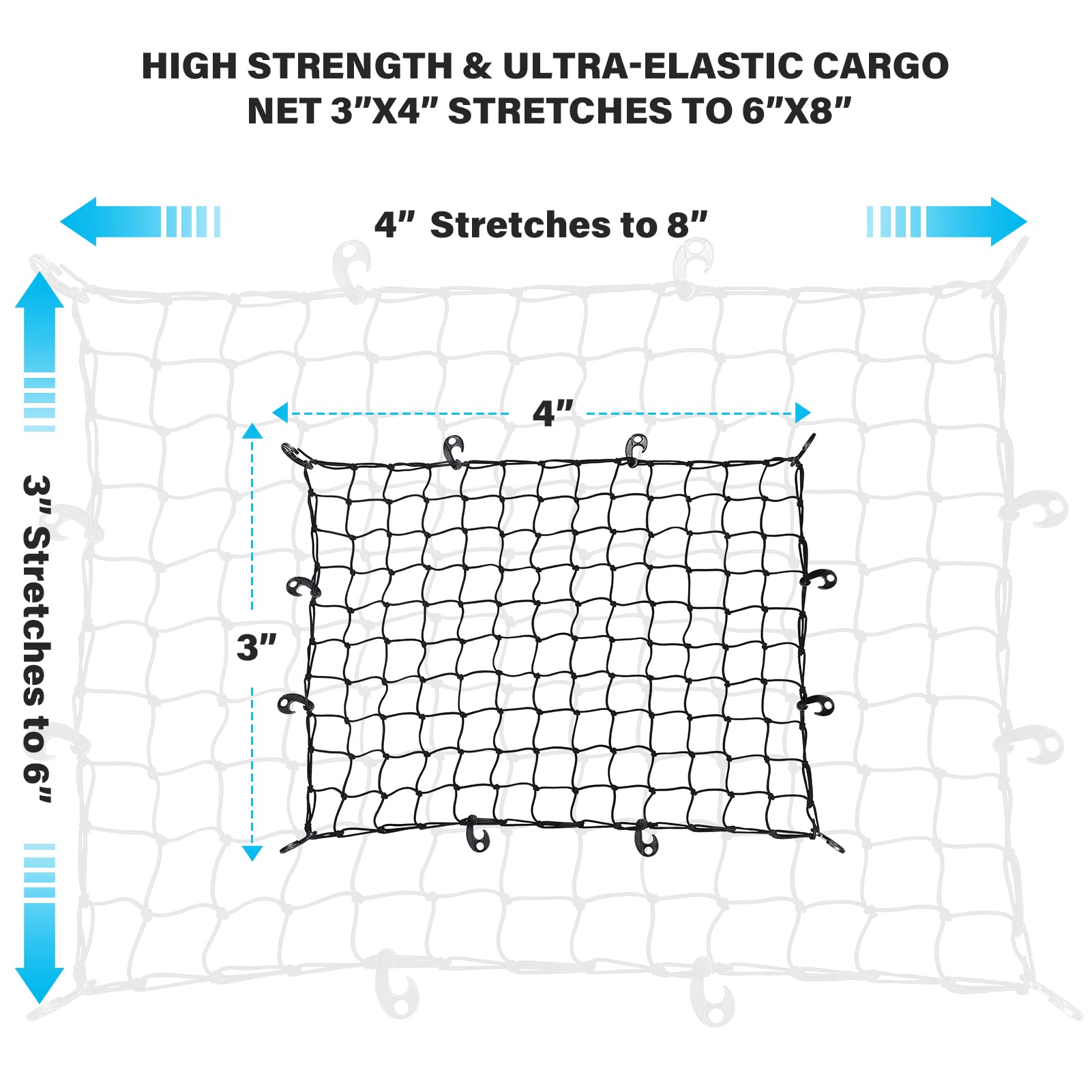 Mua Kohree Cargo Net for Pickup Truck Bed, 3'x4' Stretches to 6'x8' for ...