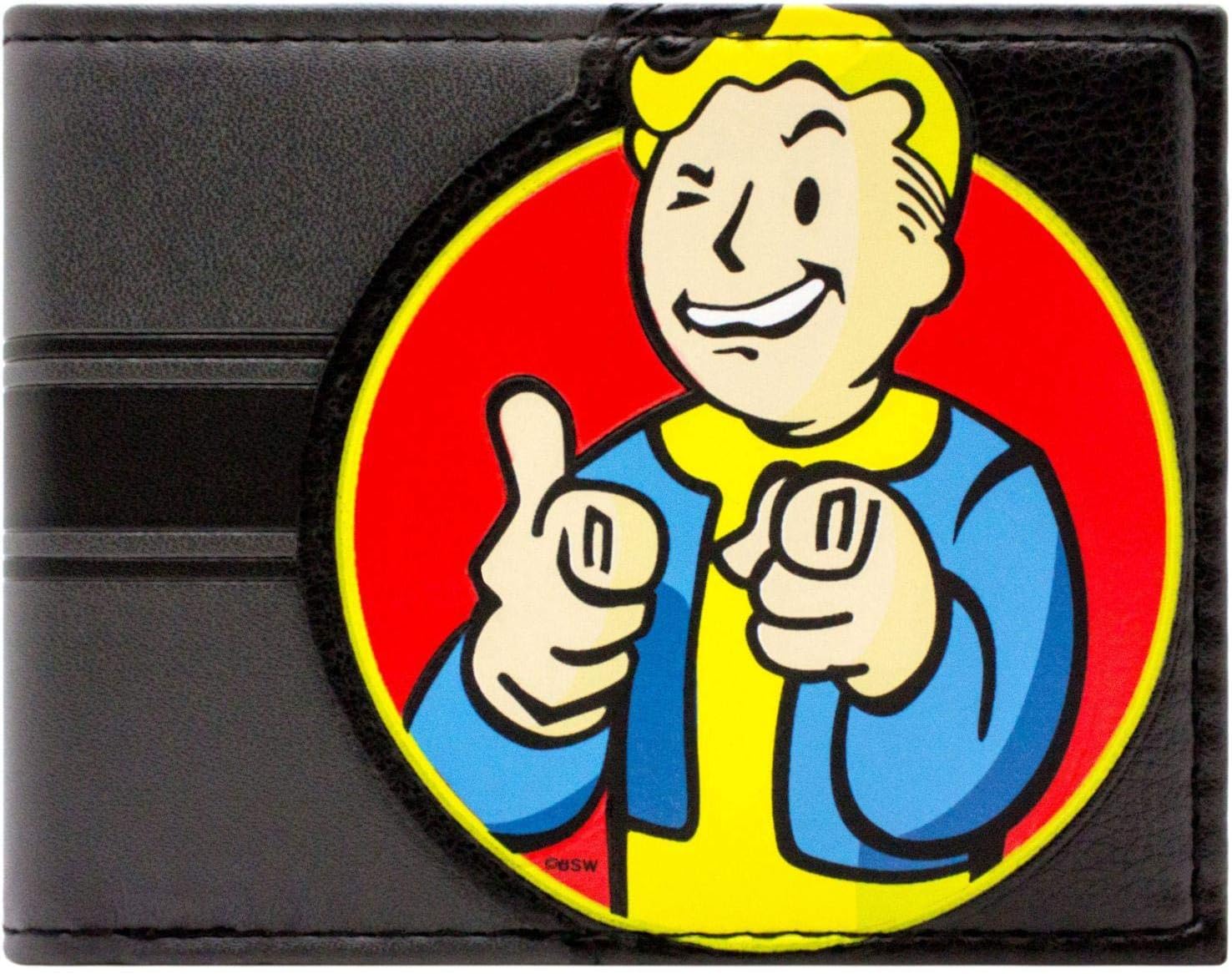 Bethesda Fallout 4 Vault Boy Charisma Black ID & Card Bi-Fold Wallet ...